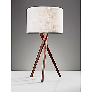 Adesso 3226-15 Brooklyn Table Lamp, 29.5 in., 100 W Incandescent/ 26W CFL, Walnut Wood, 1 Table Lamp