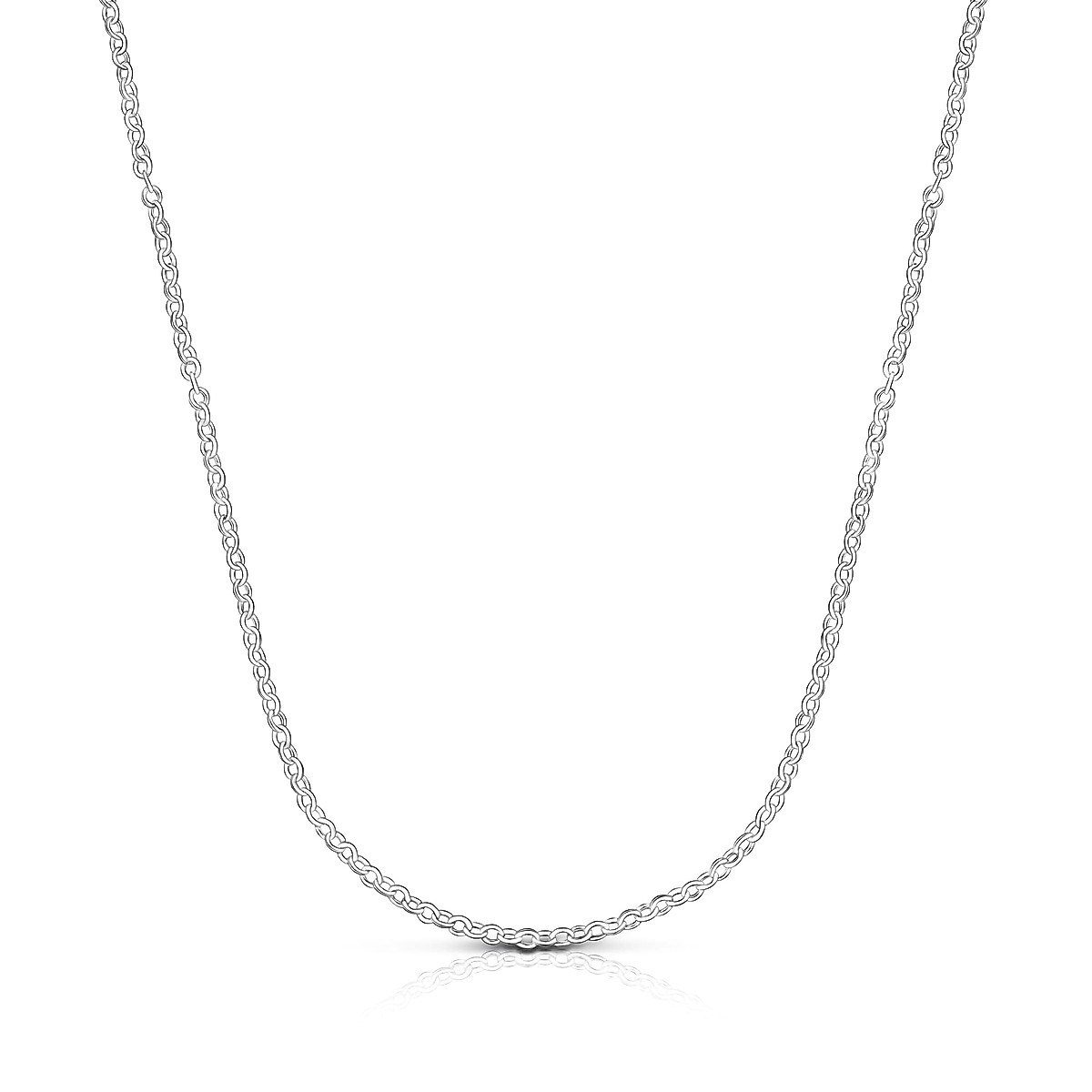 ELEGANZIA 925 Sterling Silver Chain for Men, 3.69mm Polo Silver Mens Chain, Adjustable 22-24 inch Chains For Boys