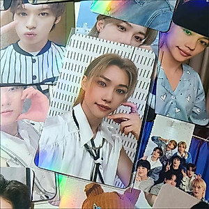 PYAJUU Stray Kids Laser Photocard 50pcs Stray Kids Laser Card Kpop Stray Kids LOMO Cards Kpop Straykids 5-Strar Album Card Stray Kids Photo Cards 5-Star Postcard Gift for Fans Daugher