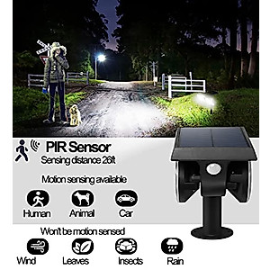 Egreat Solar Motion Sensor Lights Outdoor, Dusk to Dawn Floodlight,Wireless IP65 Waterproof Security Lights, Solar Powered Landscape Spotlights for Pathway Yard Patio Garage (2)