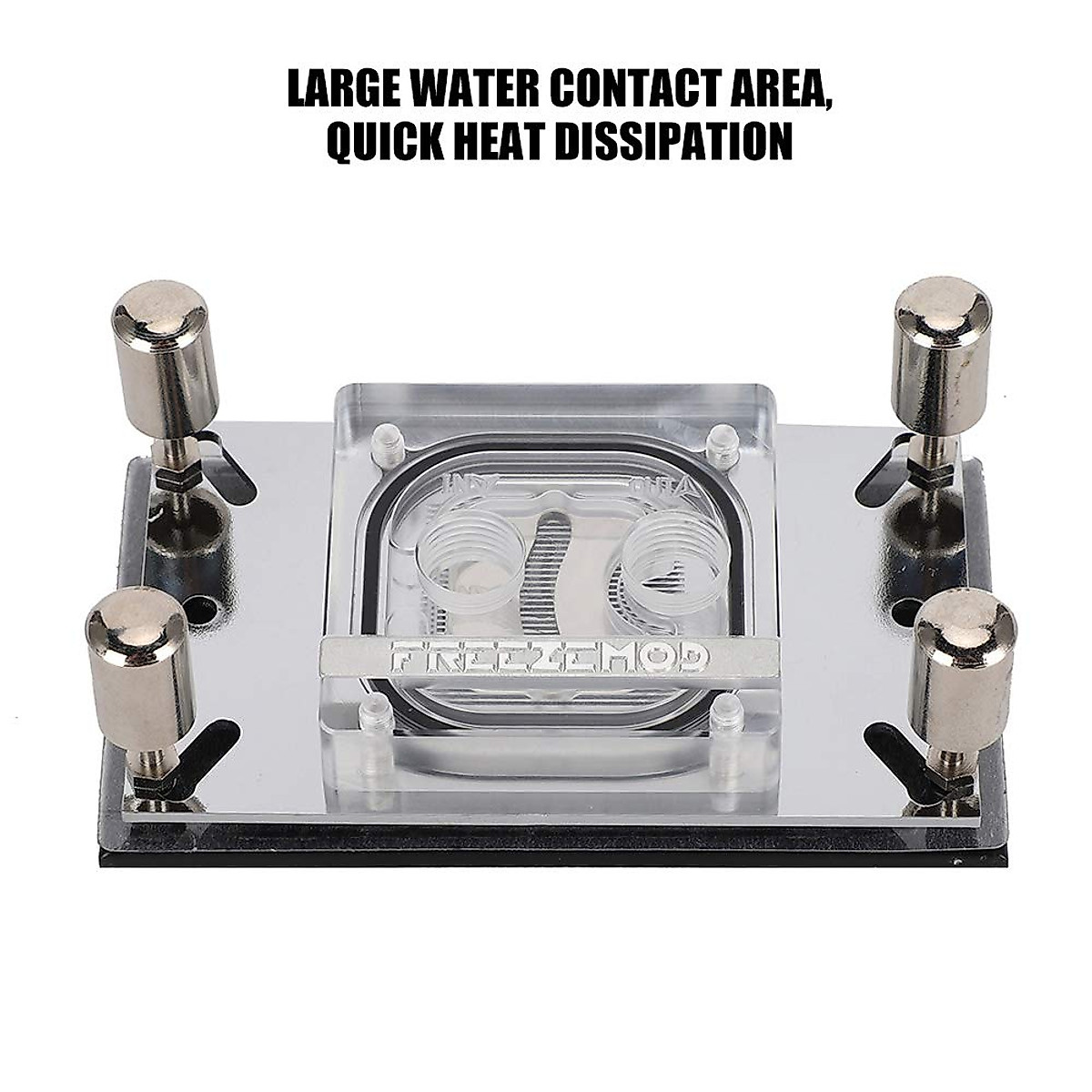 Bewinner PC Water Cooling Block,Computer CPU Water Cooling Block Waterblock Copper Base with Micro Channel,for AM2 / AM2+ / AM3 / AM3+ / AM4 / FM2+ CPU,Processed with Anti-Oxidization Technology