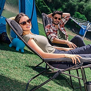 Timber Ridge Balsam Deluxe Zero Gravity Lounger Oversize Outdoor Recliner Chair, Grey