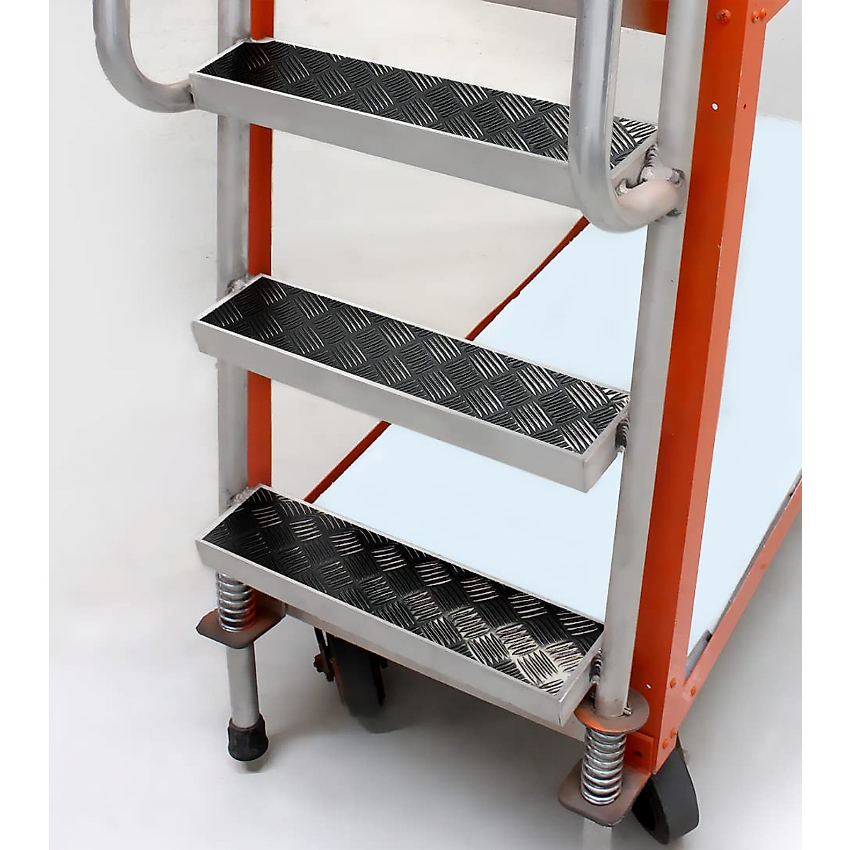 Industrial Utility Diamond Plate Metallic Black Chrome Finish Vinyl Wrap Underlayer Sheet Adhesive Roll for Shelves Walls Flooring (17.8 inches x 10ft)