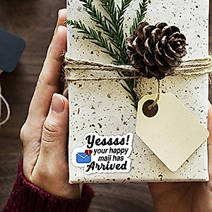 Muminglong 1.5 Inch Thank You Stickers, Small Business, 500 PCS (Your Happy Mail)