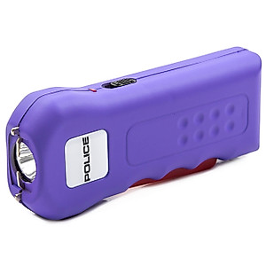 POLICE Stun Gun 512 - Rechargeable with LED Flashlight, Purple