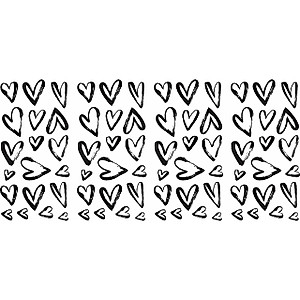 RoomMates RMK4884SCS Black Sketchy Hearts Peel and Stick Wall Decals