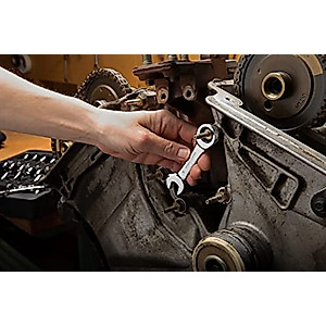 GEARWRENCH 14 Pc. 12 Point Stubby Ratcheting SAE/Metric Combination Wrench Set - 85206