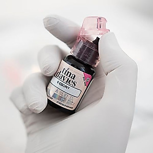 Tina Davies Professional X Perma Blend Brow Pigment - Permanent Eyebrow Makeup - Colours Heal True to Tone - High Retention - Ebony, 1/2oz