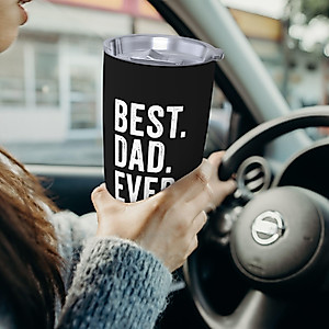 Birthday Gifts for Dad Coffee Tumbler with Straw, Father's Day Gifts for Dad from Son, 20oz Stainless Steel Insulated Tumbler Drinking Coffee Tea Cups Travel Mug Presents for Dad from Daughter