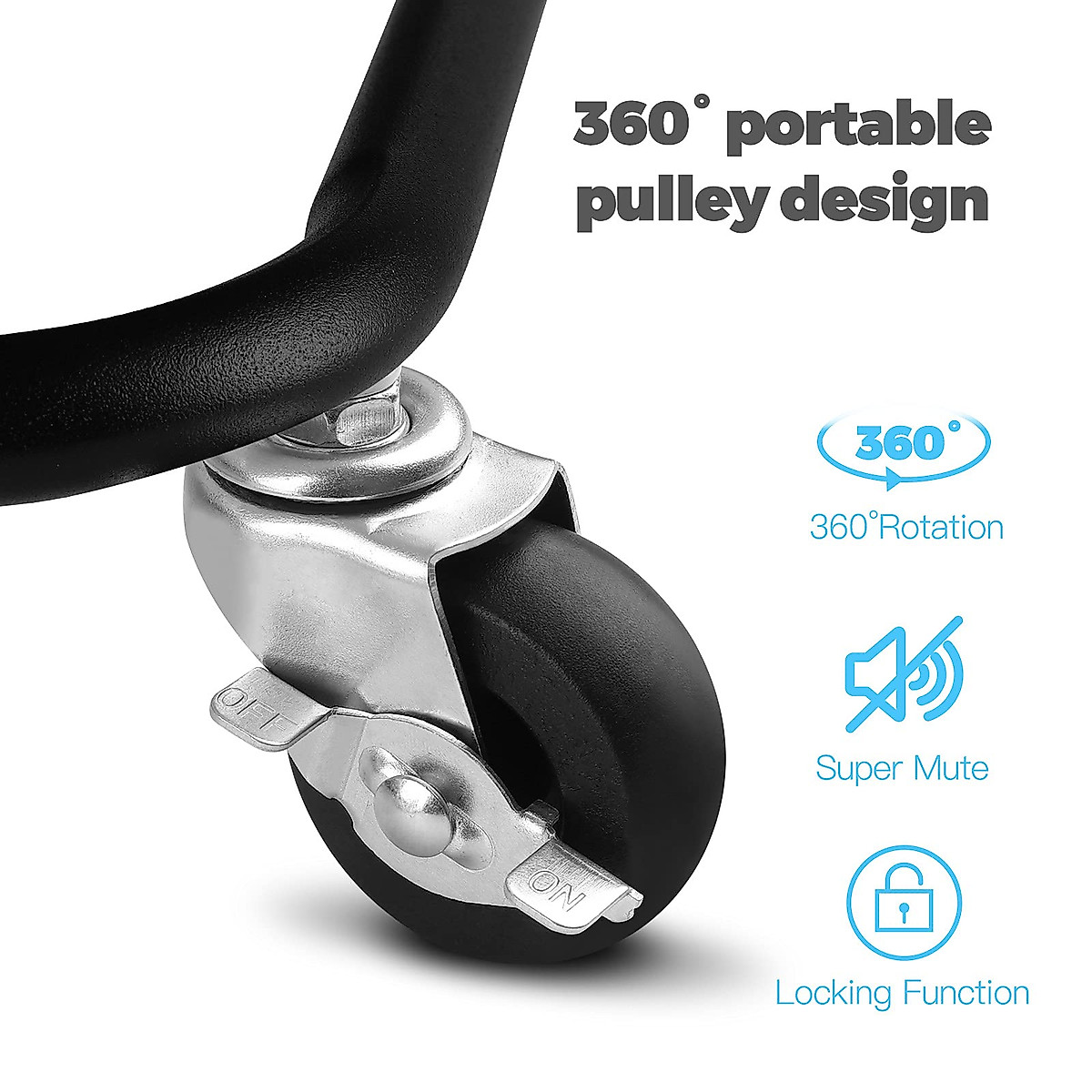 johgee Multifunctional Rolling Cart, Black, Portable, Sturdy, 17"L x 12.6"W x 29.5"H