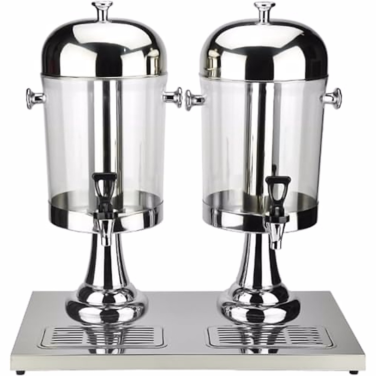 Stainless Steel Single Beverage Dispenser, Double Hot Beverage Machine with Ice Core Container Spigot And Drip Trays for Parties Buffet Catering Cold Drinks and Beer(16L)