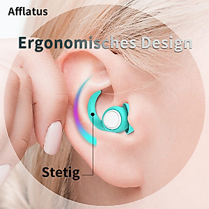 Afflatus Ear Plugs for Sleeping Noise Cancelling, 2 Pairs (S+L) Comfortable Reusable Noise Reduction Ear Plugs, Earplugs for Sleep, Snoring (Pure Black)