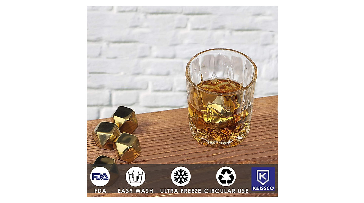 Reusable Stainless Steel Chilling Cubes for Whiskey