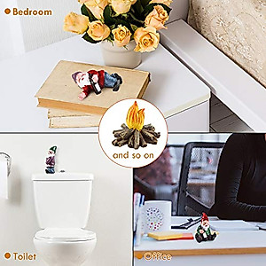 4 Pieces Christmas Happy Fairy Gnomes Garden Accessories Sculpture Collectible Figurines Miniature Gardening Figurine Gnomes Ornament Gnome Kit Fairy Garden Statues for Miniature Fairy Garden Supplies