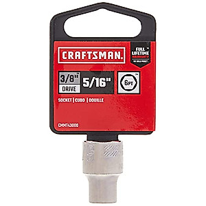 CRAFTSMAN Shallow Socket, SAE, 3/8-Inch Drive, 5/16-Inch, 6-Point (CMMT43000)