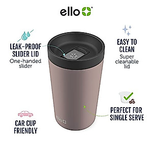 Ello Jones Stainless Steel Travel Coffee Mug -Travel Tea Mug, 11oz, White Speckles
