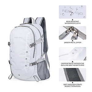 Sharkborough NODLAND Lightweight Backpack, Travel 40L Foldable Water-Resistant Daypack, Hiking Outdoor Camping Rucksack for Men Women