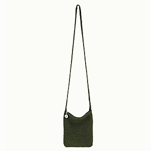 The Sak Crochet Craze Rad Crossbody Bag in Hand-Crochet, Single Strap, Olive