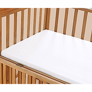 Celine Linen Luxury Silky Soft Baby Crib Fitted Sheet0 Cotton Jersey Knit | Standard Crib and Toddler Mattresses for Boys and Girls |, White