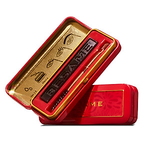 Besame Black Cake Mascara, Liquid Eyeliner & Brow Definer with Spoolie & Brush – Natural-Looking Lashes with Length & Definition, Water-Activated, No Harsh Chemicals, Vegan & Great for Sensitive Eyes