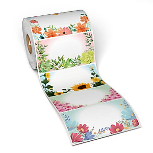 350 Pack Hello My Name is Stickers Identification Badges, 3.5" X 2.25" Peel and Stick for Conferences, Offices and Schools - Made in The USA (Floral)