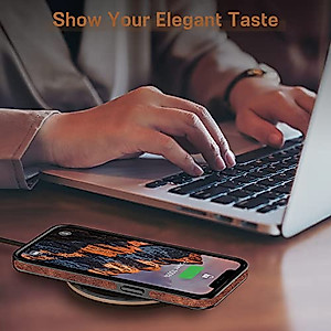 LOHASIC Logo Visible for iPhone 13 Pro Max Case, Premium Leather Slim Luxury Elegant PU Flexible Non-Slip Grip Protective Cover Men Women Phone Cases for iPhone 13 Pro Max 6.7" (2021) - Brown