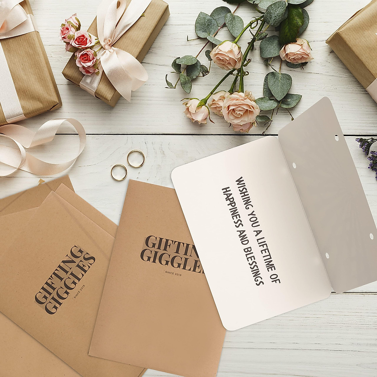 GIFTING GIGGLES Funny Wedding Card for couple | Newly Weds | Marriage Card for Couple | Wedding Day Congrats Gift | Congratulations Card | Premium Quality BIG [ 9 inch x 6 inch]