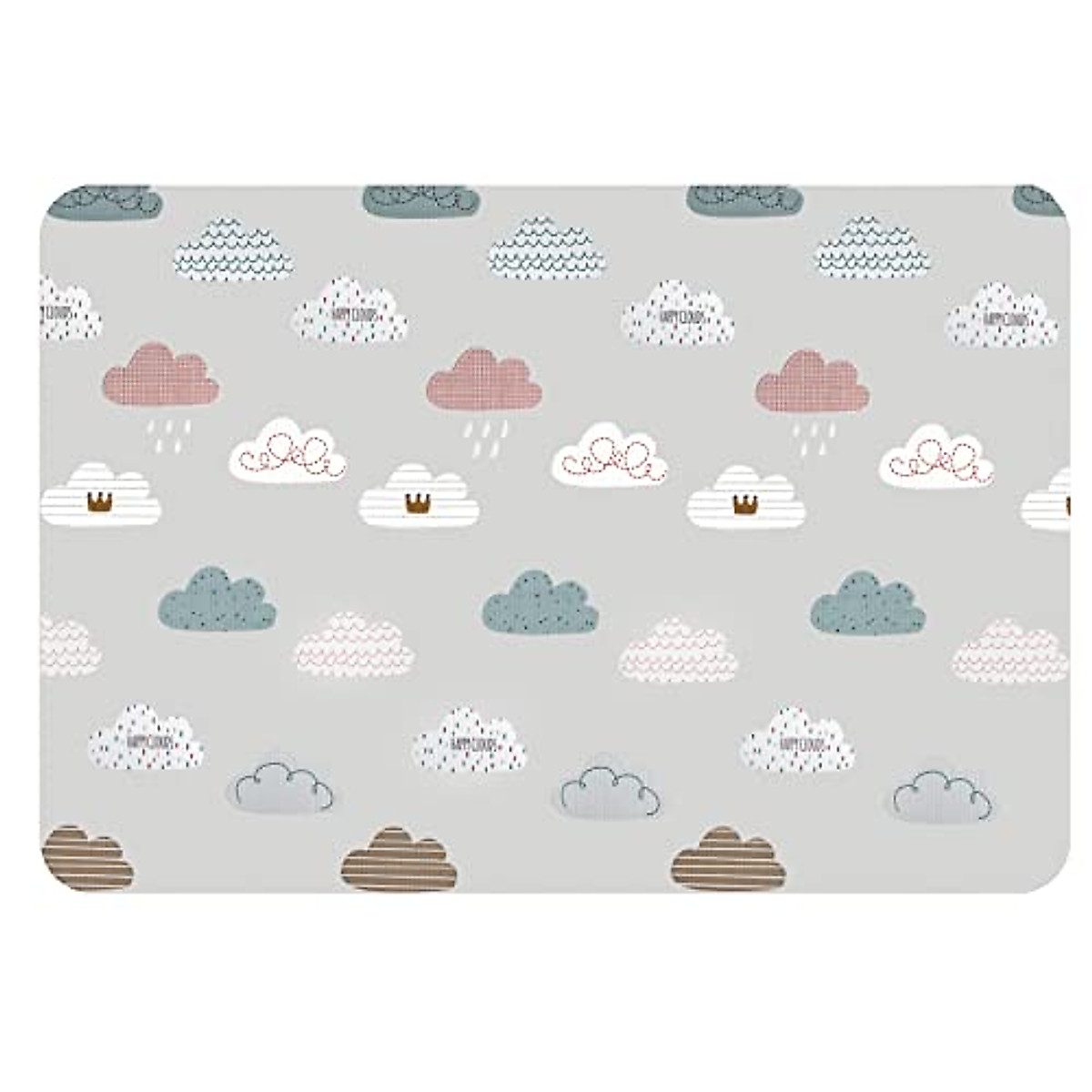 Parklon Pure Soft Baby Play Mat (Extra Large, 92.5 x 55.1 x 0.6 in, Blue Spot/Cloud Bebe)