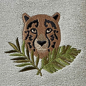 SKL Home Vern Yip Jungle Cats Hand Towel Set, Gray