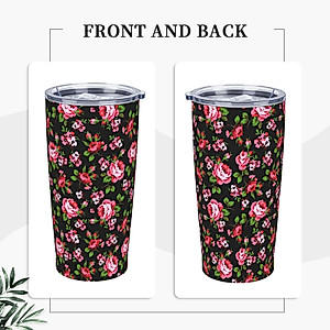 Yaxongx 20oz Tumbler Vibrant Moonflower Double Wall Vacuum Insulated Coffee Mug with Lid and Metal Straw Brush Reusable Stainless Steel Water Bottle Travel Cup Gifts for Car Ice Drinks Hot Beverage