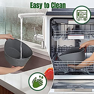 Silicone Slow Cooker Liners, FRTIM Reusable Crock Pot Liners Fit 7-8 Quart Oval Slow Cookers Leakproof Dishwasher Safe Cooking Pot Liner 1PCS - Grey