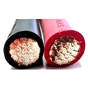 AC/DC WIRE AND SUPPLY 4/0 Solar Battery Cables 1 RED/ 1 Black 4/0 6" EA Sealed Wind,RV, Inverter USA