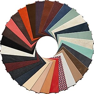 Amylove 30 Pcs Genuine Leather Sheets for Craft 12 x 7.8 Inch Tooling Leather Material 5lb