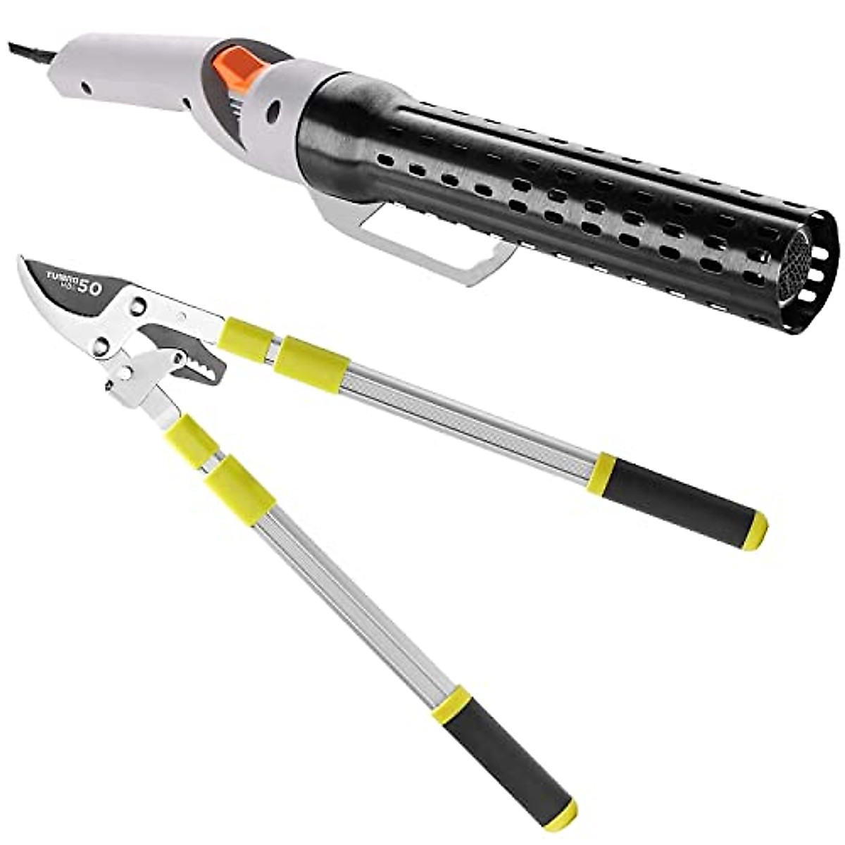 TURBRO MT13 Electric Fire Starter, 1 Minute Charcoal Lighter with 26-41” Extendable Bypass Lopper