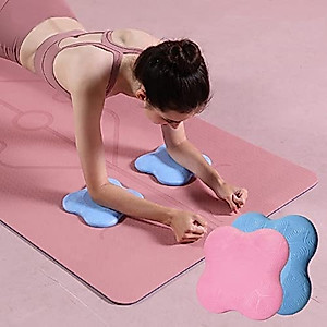 groveflex Yoga Knee Cushion - EVA Yoga Pads, Thick, Soft, Fitness Cushion Pads, Non-slip Design - Knees, Wrists, Elbows Protectors - Pads for Yoga, Pilates, Meditation - Pack of 2, Blue