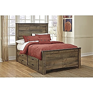 Ashley Furniture Trinell Full Panel Bed with Underbed Storage in Brown