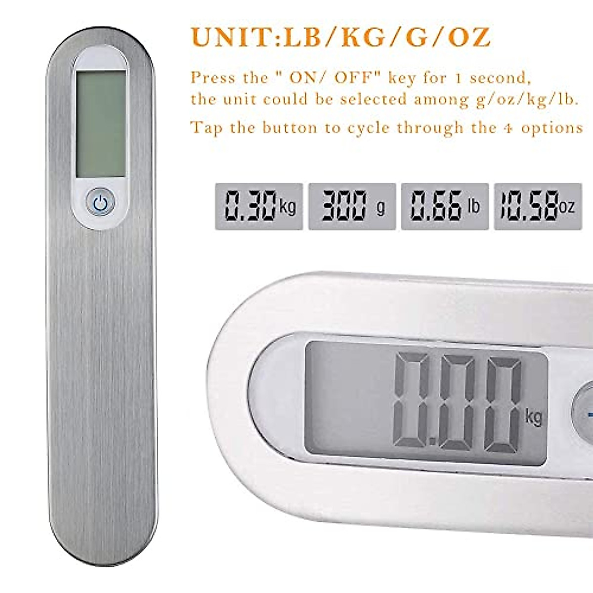 Archery Bow Scale for Draw Weight Peak Weight Hold Weight 110lb/50kg Multifunction Portable Digital Scale with Units g/oz/kg/lb Handheld Scale Recurve/ Compound Bow Tune Scale, ocs14