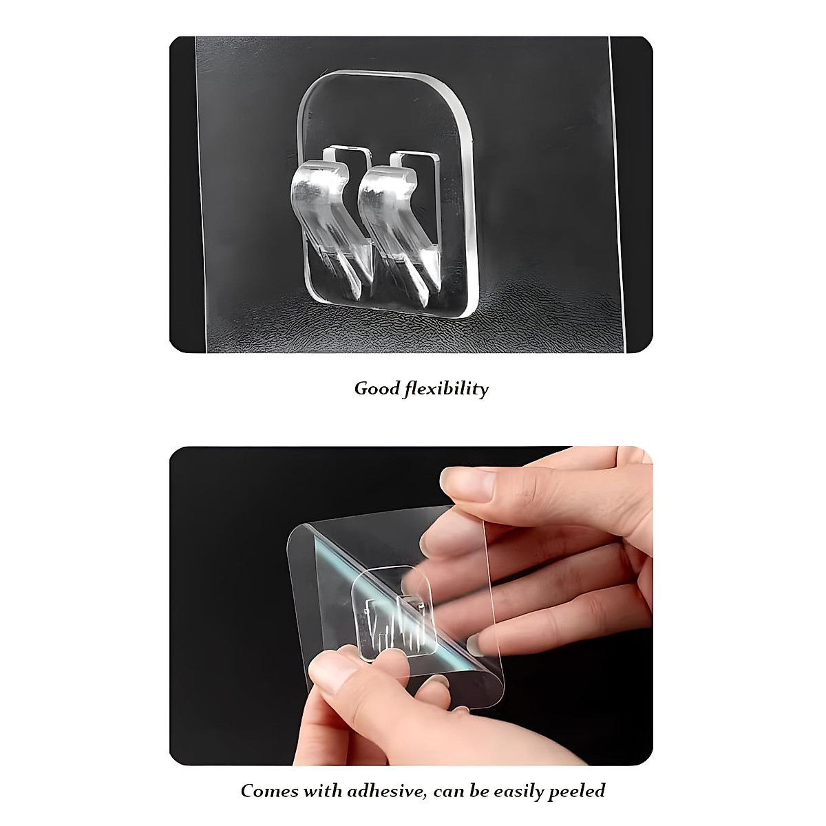 YOFAN 12-Pack Clear Adhesive Suction Sticker for No Drilling Bathroom Shower Shelf Accessories, Super Strong Adhesive Wall Sticker for Shower Caddy and More