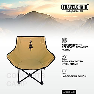 Travel Chair Travelchair-ABC Chair w/Recycled Fabric (2288-RCYCL) Portable Outdoor Furniture, Repreve, Brown