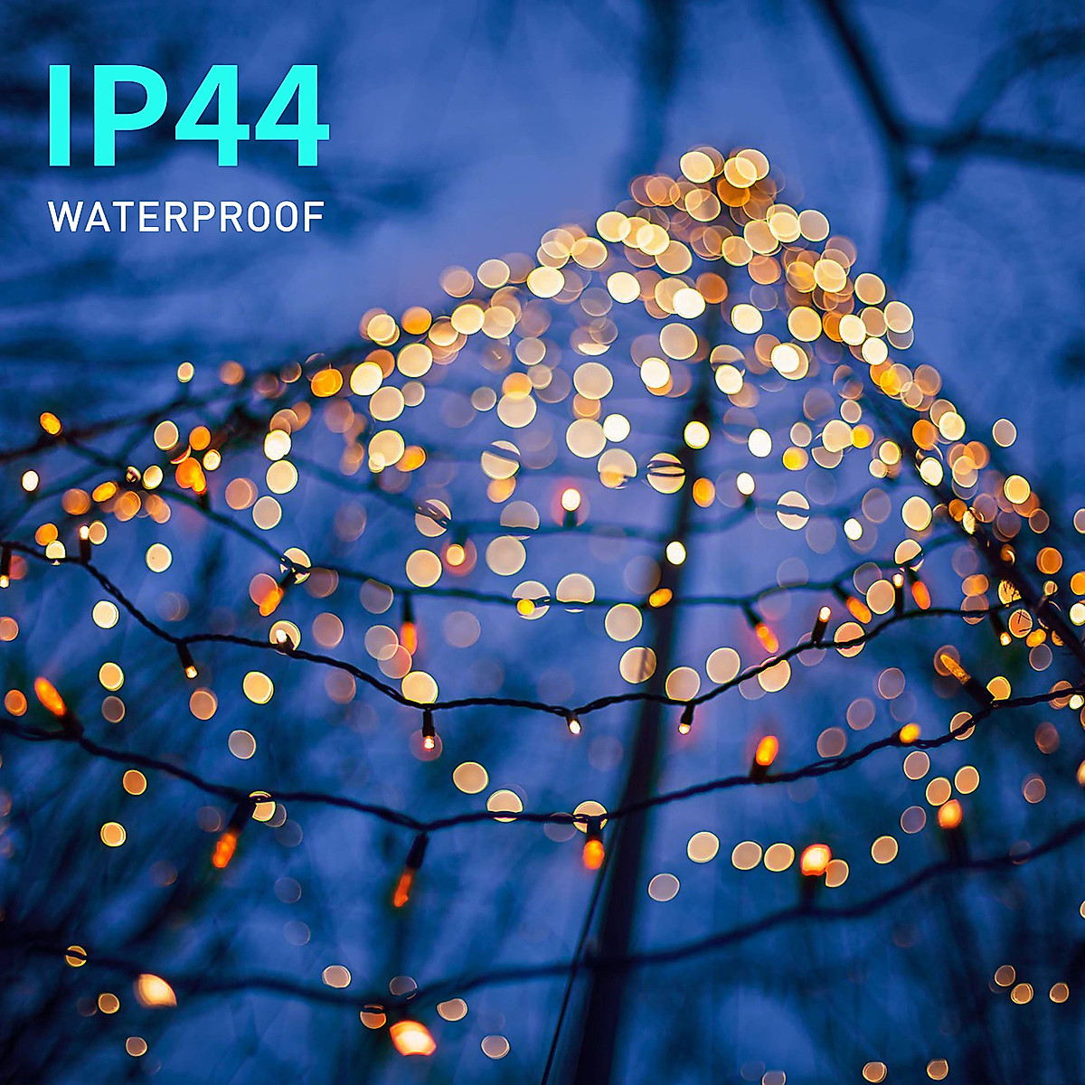 BOKING Halloween Orange Lights String Outdoor 100 Mini Waterproof Incandescent Indoor Decoration Plug in 23 Feet Used for Patio Party Festive Courtyard Home