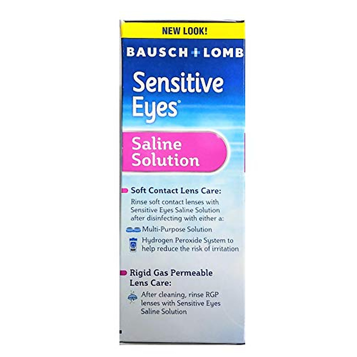 Bausch & Lomb Sensitive Eyes Plus Saline Solution, 24 Fl Oz (Pack of 2)