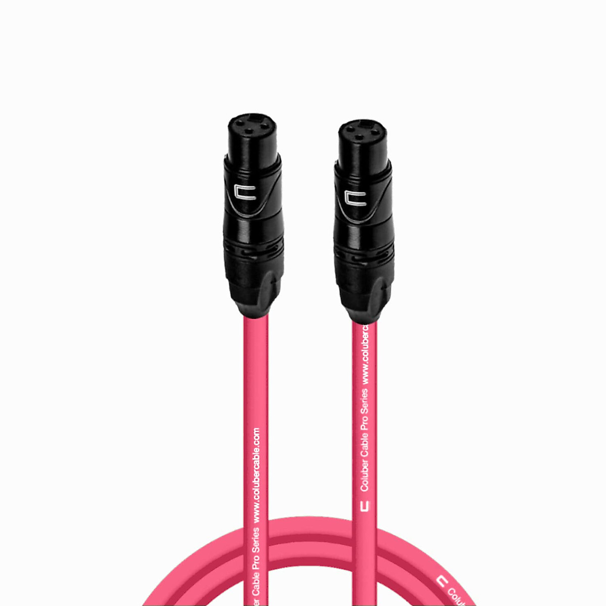 Balanced XLR Cable Female to XLR Female - 5 Feet Pink - Pro 3-Pin Microphone Connector for Powered Speakers, Audio Interface or Mixer for Live Performance & Recording