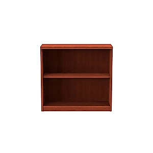 Alera ALEVA633032MC Valencia Series Two-Shelf 31-3/4 in. x 14 in. x 29-1/2 in. Bookcase - Medium Cherry