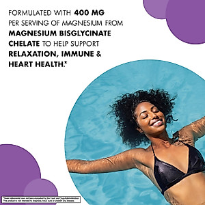 Bluebonnet Nutrition Magnesium Glycinate 400mg Maximum Absorption Mineral Complex Supports Energy Production & Enzyme Function - Non-GMO, Soy-Free, Gluten-Free - 120 Veggie Capsules