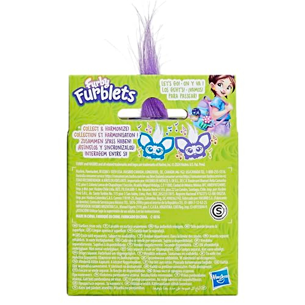 Furby Furblets Star-Lee Mini Friend, 45+ Sounds, Galaxy Music, Speaks Only Furbish, Electronic Plush Toys for Girls & Boys, Interactive Pets, Dark Blue, 6+