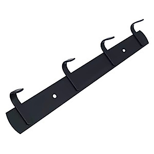 AOLZUNK Coat Hooks Wall Mounted, Stainless Steel Coat Rack, Hanging Coats Towels Hats Clothes, Black