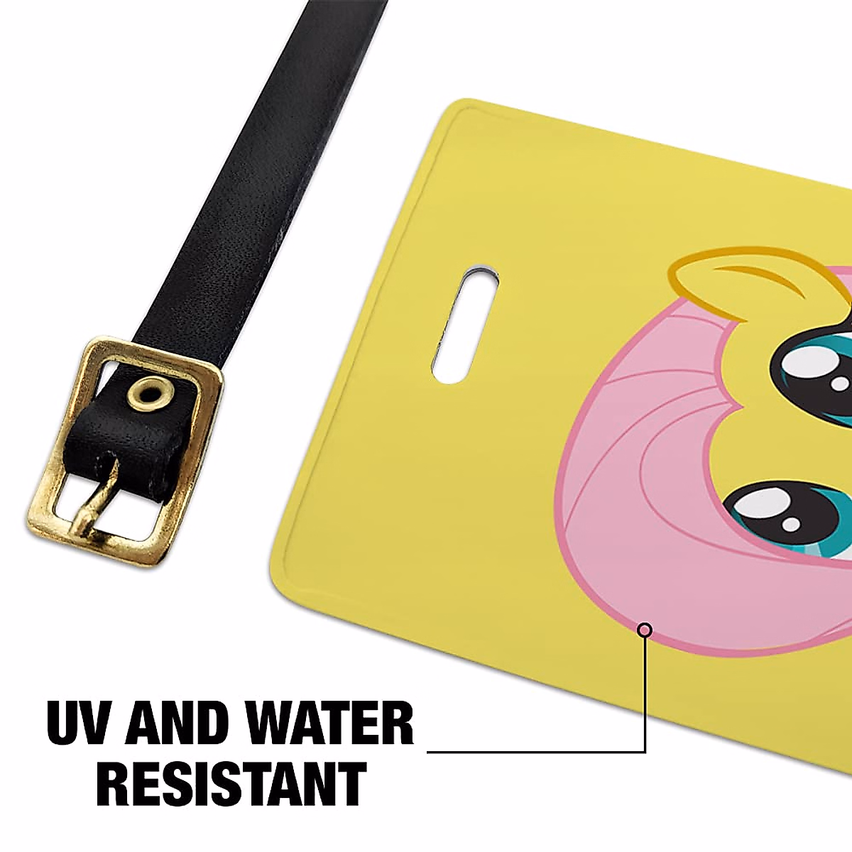 My Little Pony Fluttershy Face Luggage ID Tags Carry-On Cards - Set of 2