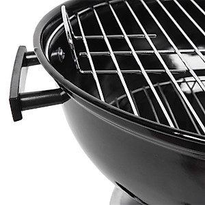 Vasitelan Charcoal Grill 18 Inch for Outdoor Cooking BBQ Barbecue Coal Kettle Bowl Grill Portable Heavy Duty Round with Wheels for Patio Backyard Camping