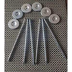 EEZ RV Products 9'x18' GW Heavy Duty Reversible/Durable Outdoor Patio/RVing Mats(9ft x18ft Grey) Come with Large Storage Bag & 6 Sets of Stakes and Washer