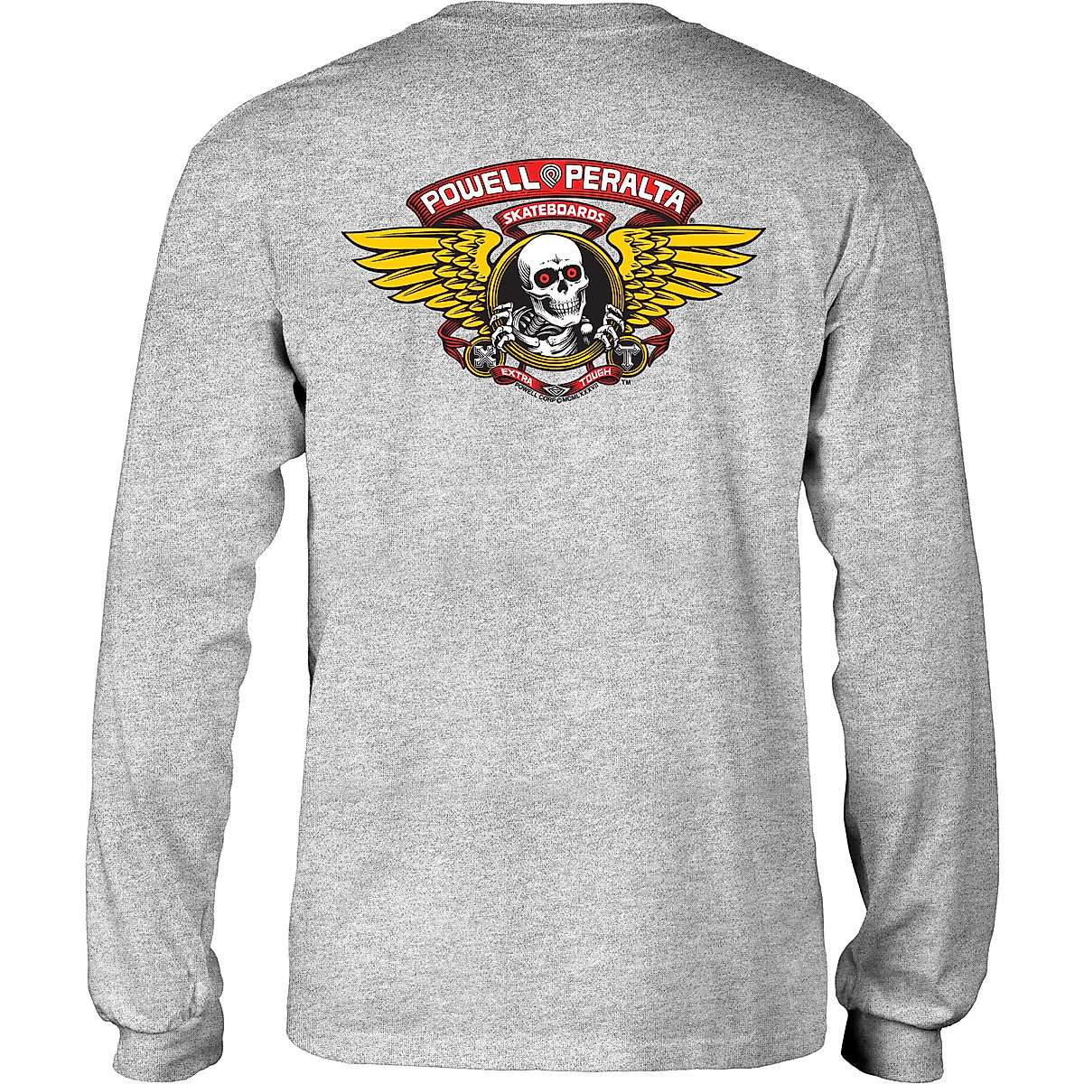 Powell Peralta Winged Ripper Longsleeve T-Shirt, Sport Gray, Medium